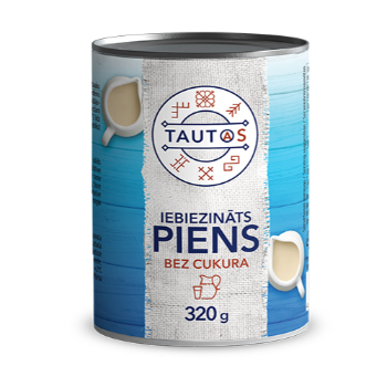 Piens iebiezinātais bez cukura Tautas 410 g | Citro Ventspils